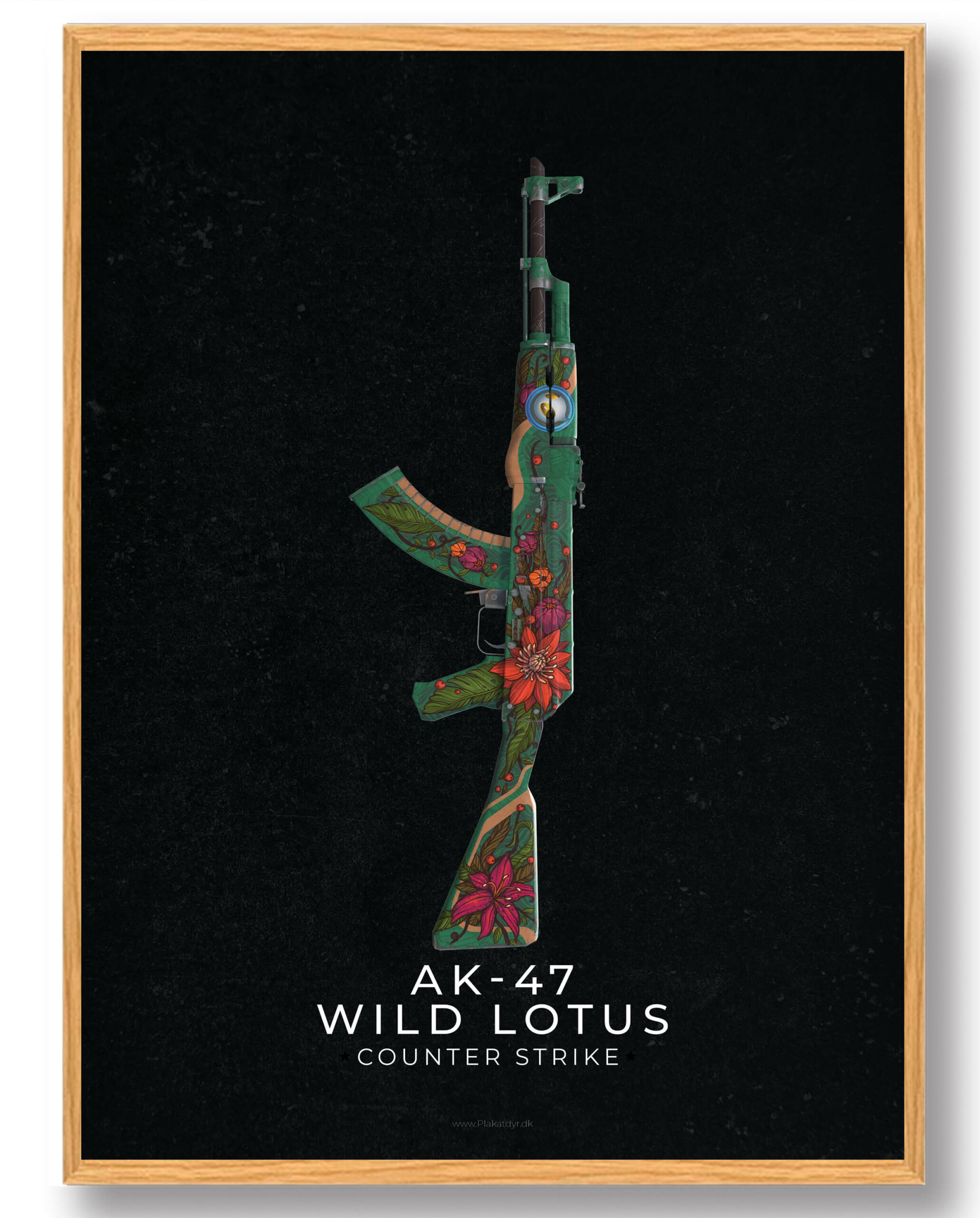 AK-47 Wild Lotus - CS gamerplakater | AirsoftGuru.dk